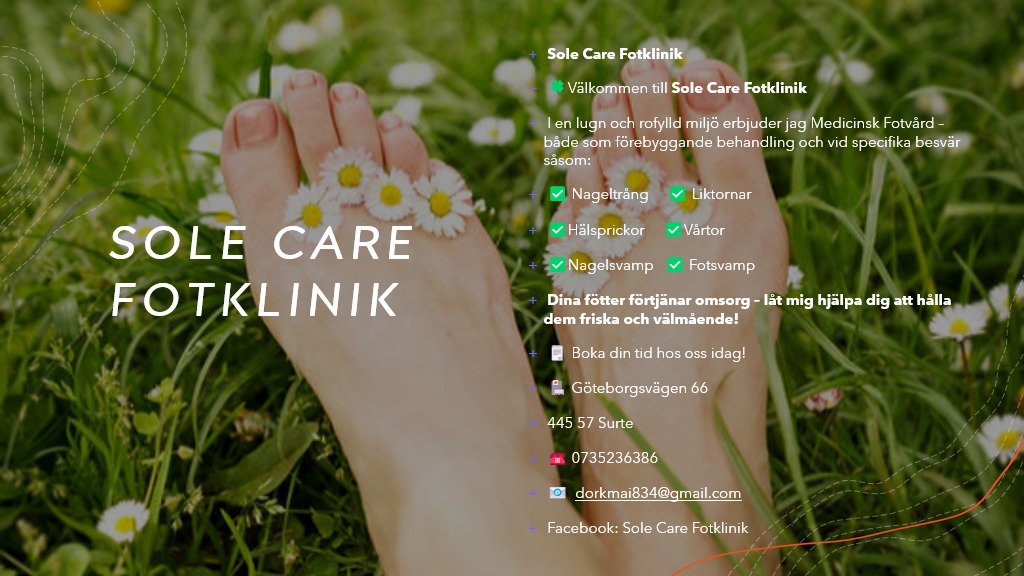 Sole Care Fotklinik, Surte - Bokadirekt